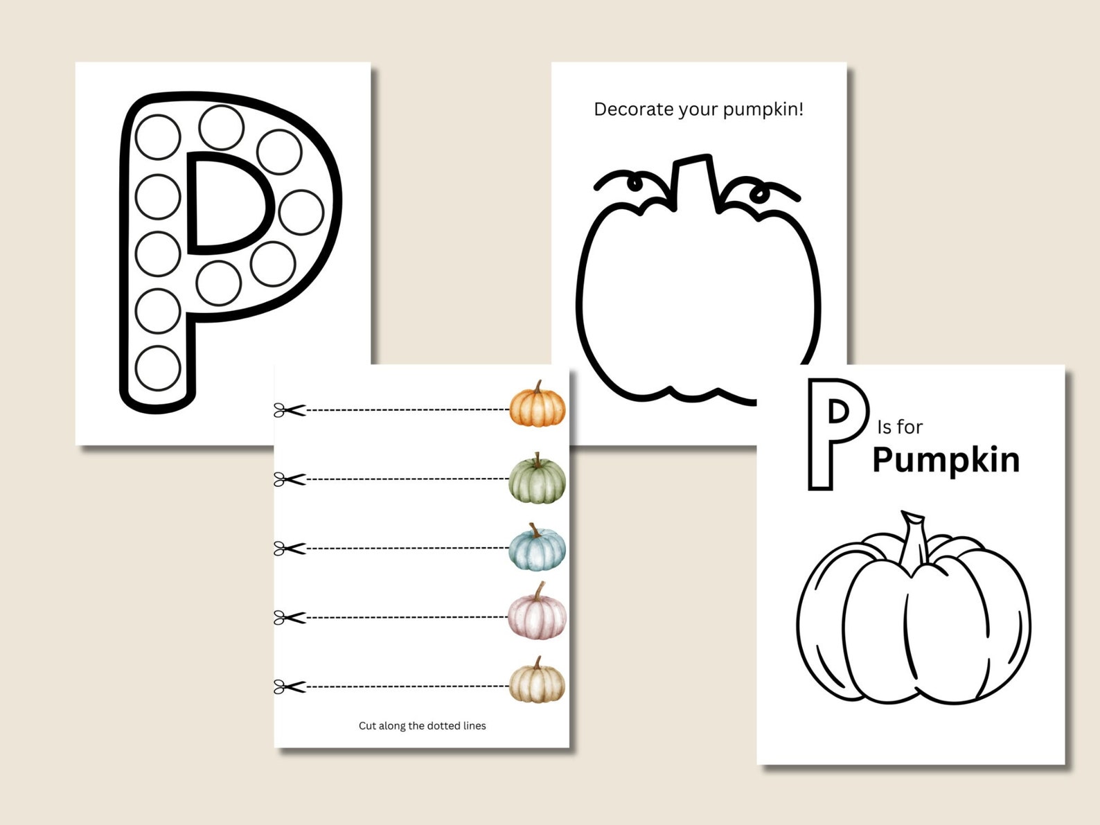 Pumpkin Activity Pack for Kids, Printable Learning Bundle, Pumpkin ...