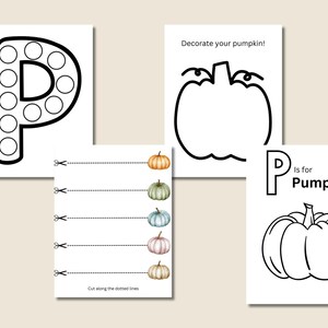 Pumpkin Activity Pack for Kids, Printable Learning Bundle, Pumpkin ...