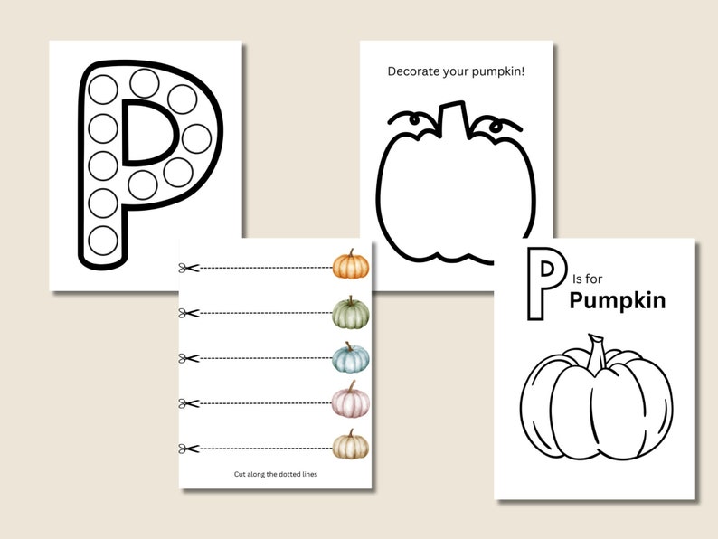 Pumpkin Activity Pack for Kids, Printable Learning Bundle, Pumpkin ...