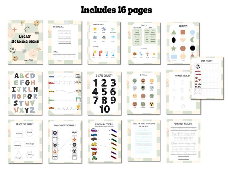 Retro Morning Menu | Preschool | Homeschool Morning Menu | Morning ...