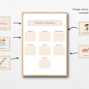 Kids Weekly Planner, Custom Weekly Kids Calendar, Visual Schedule for ...