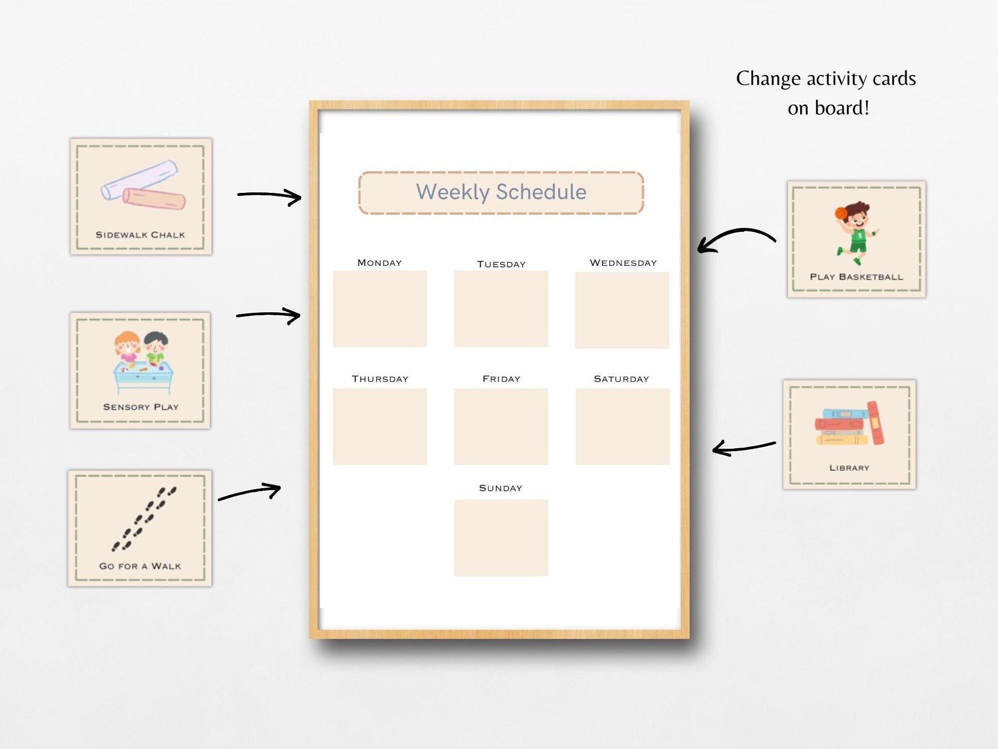 Kids Weekly Planner, Custom Weekly Kids Calendar, Visual Schedule for ...