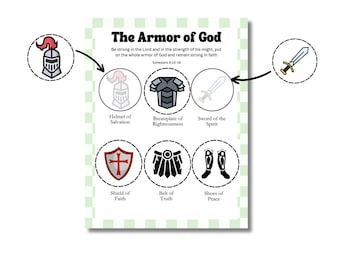 Armor of God Bible Activity, Sunday School Activity, Bible Printable ...