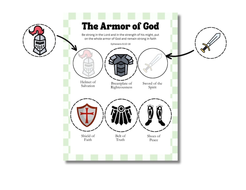 Armor of God Bible Activity, Sunday School Activity, Bible Printable ...