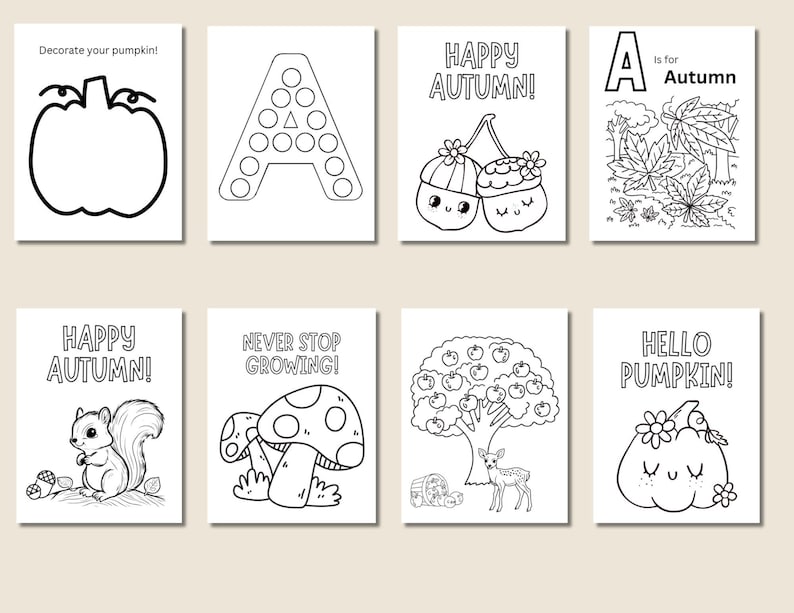 Autumn Activity Pack for Kids, Printable Autumn Bundle, Autumn ...
