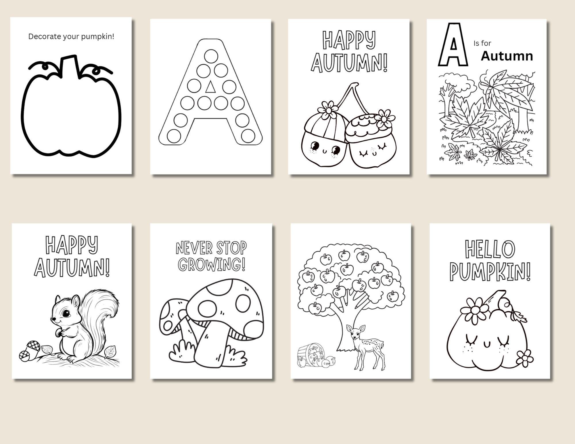 Autumn Activity Pack for Kids, Printable Autumn Bundle, Autumn ...