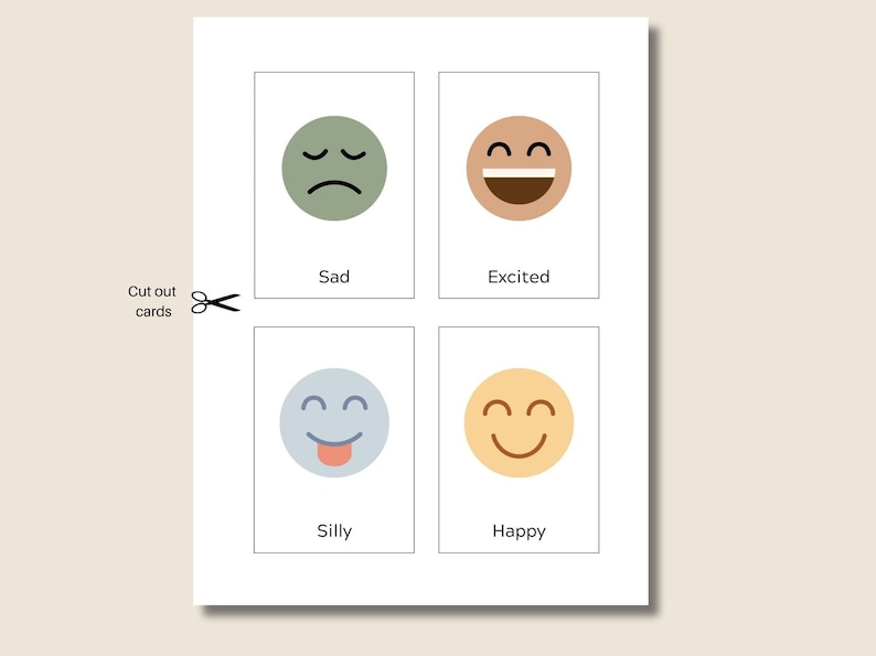 Emotion Flashcards, Feelings Flash Cards, Montessori Materials ...