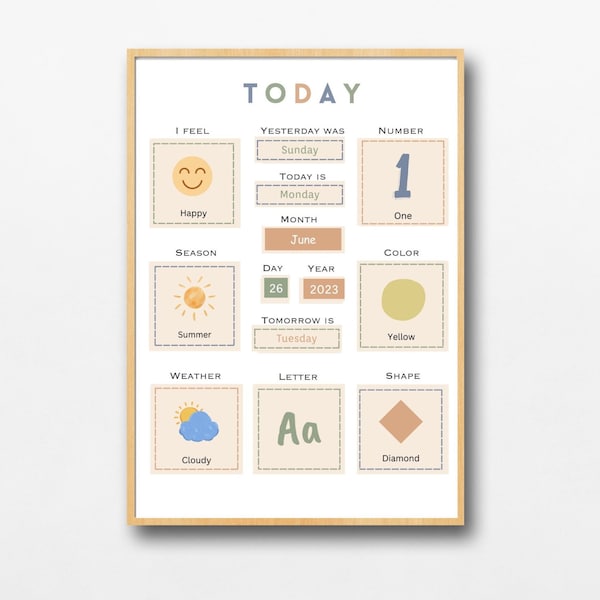 Preschool Chart - Etsy