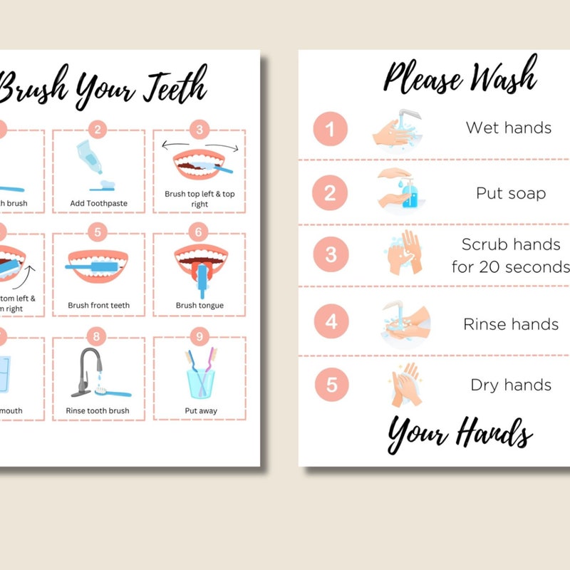 Tooth Brushing Chart - Etsy