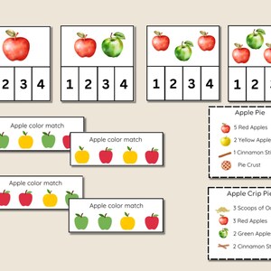 Apple Activity Pack for Kids, Printable Learning Bundle, Apple ...