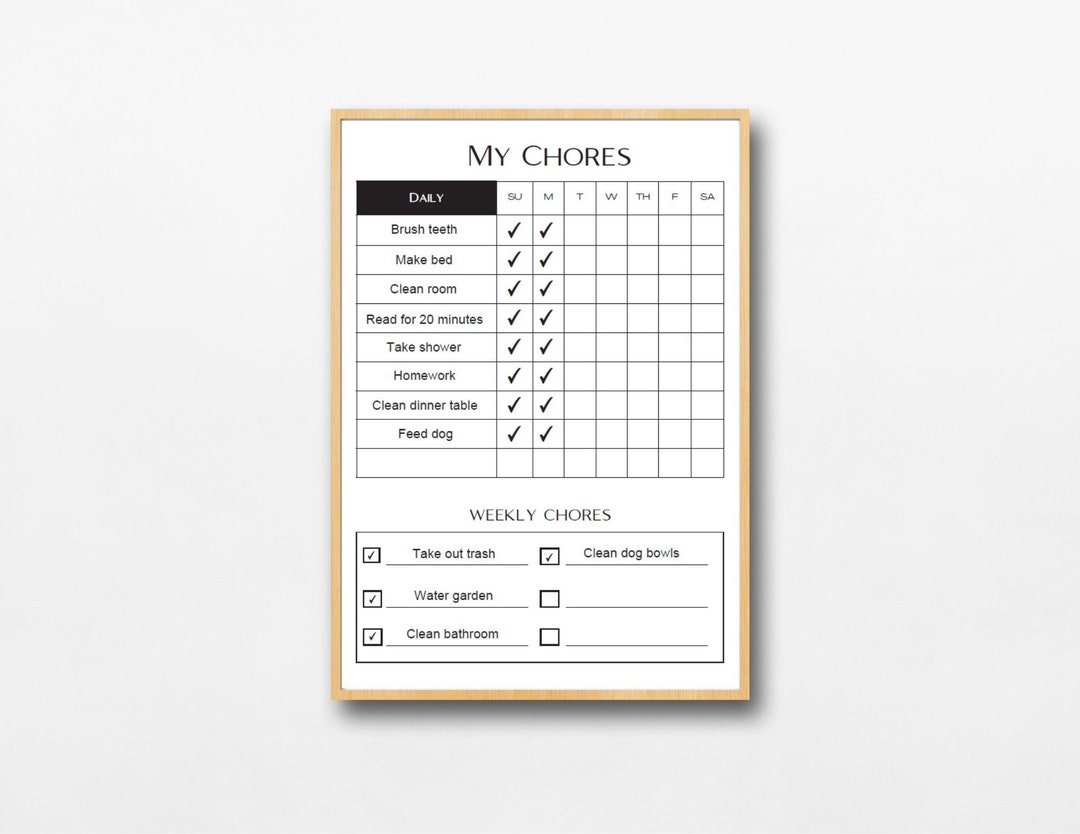My Chores Checklist, My Chores, Editable Chores Checklist, Reminder ...