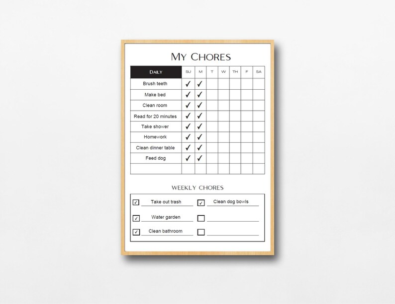 My Chores Checklist, My Chores, Editable Chores Checklist, Reminder ...