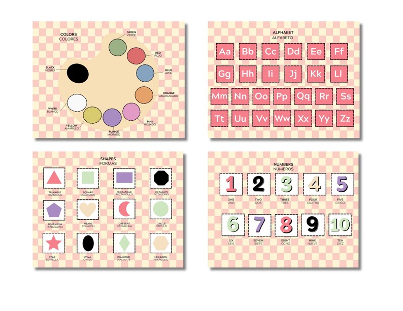 Girl Spanish Busy Book Printable Worksheets Set, Matching Activities ...