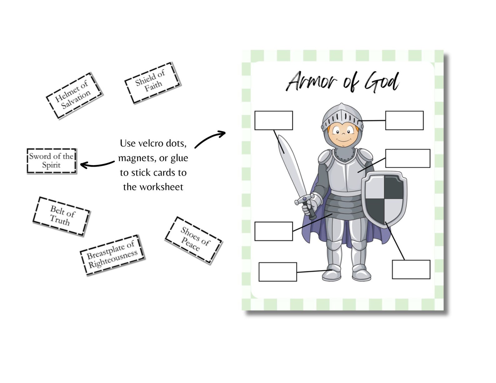 Armor of God Bible Activity, Sunday School Activity, Bible Printable ...