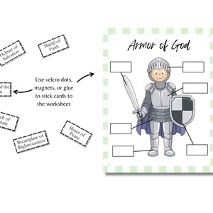Armor of God Bible Activity, Sunday School Activity, Bible Printable ...