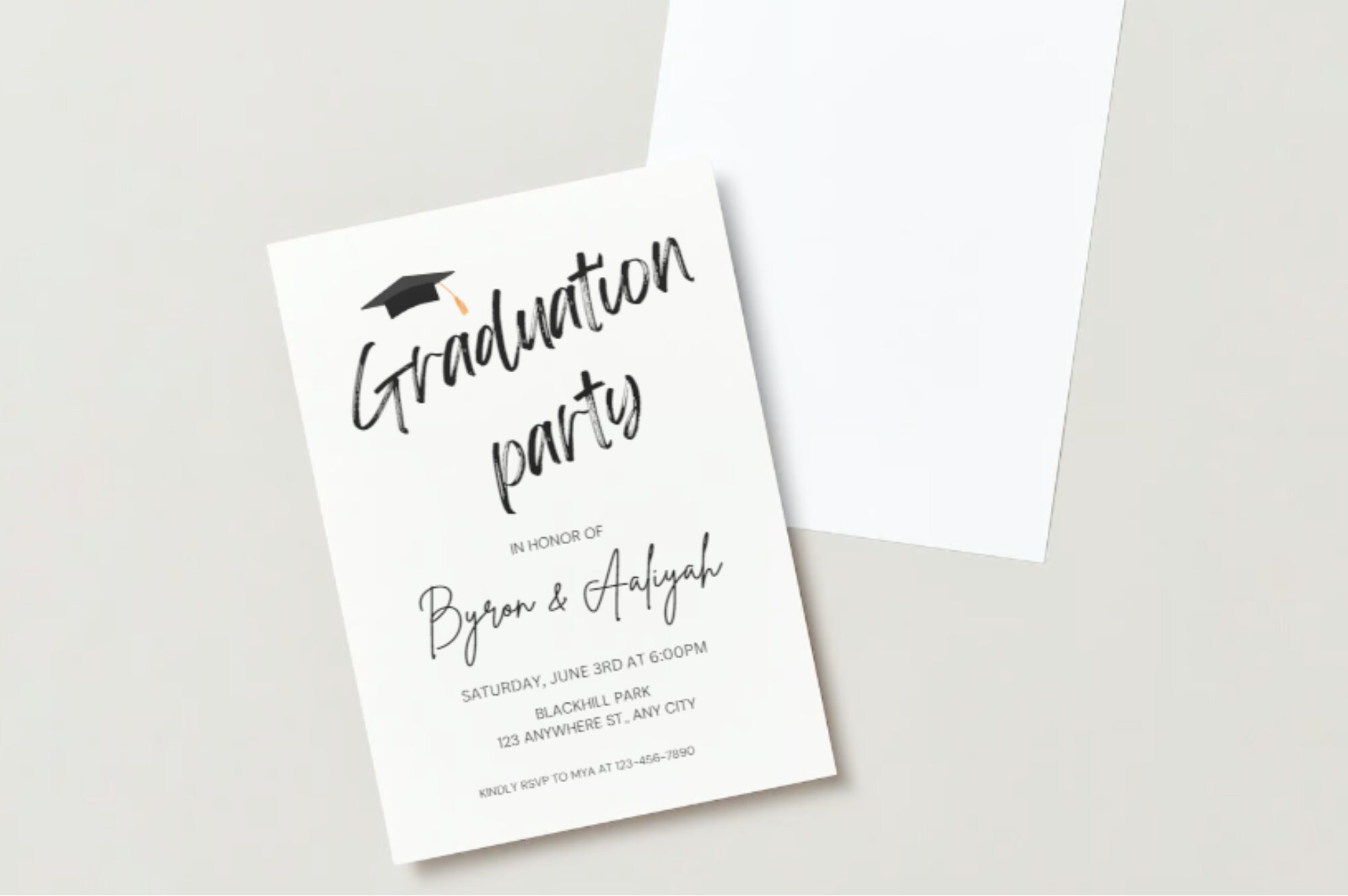 Graduation Party Invitation, Graduation Invitation Template, High ...