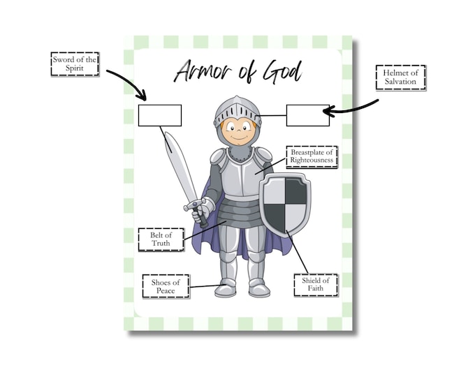 PRINTABLE the Armor of God Activity Pack | Bible Activity | Kids Bible ...