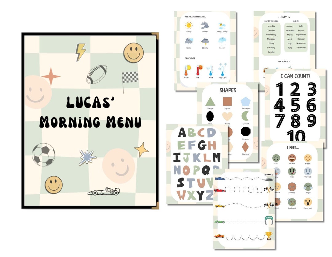 Retro Morning Menu | Preschool | Homeschool Morning Menu | Morning ...