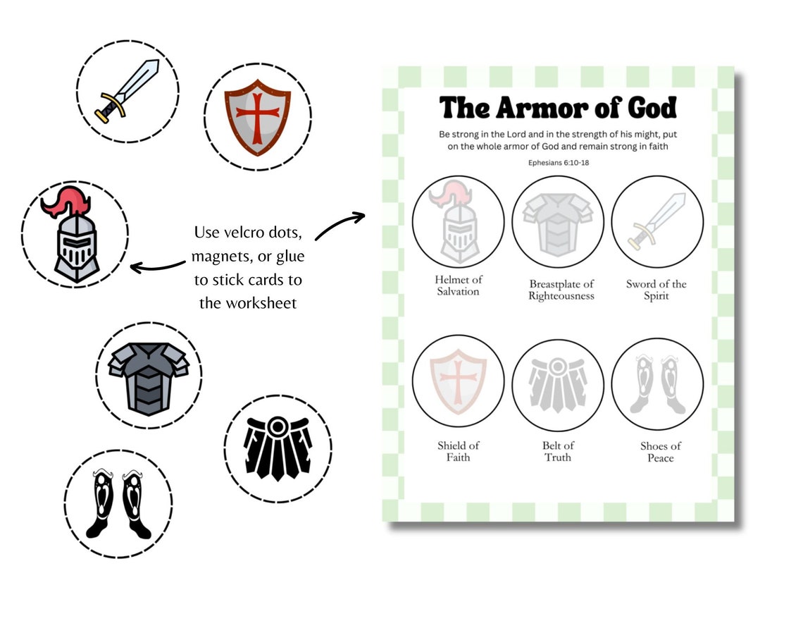 Armor of God Bible Activity, Sunday School Activity, Bible Printable ...