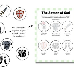 Armor of God Bible Activity, Sunday School Activity, Bible Printable ...