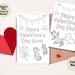 Printable Mom and Dad Valentine's Coloring Cards From Child, Print and ...