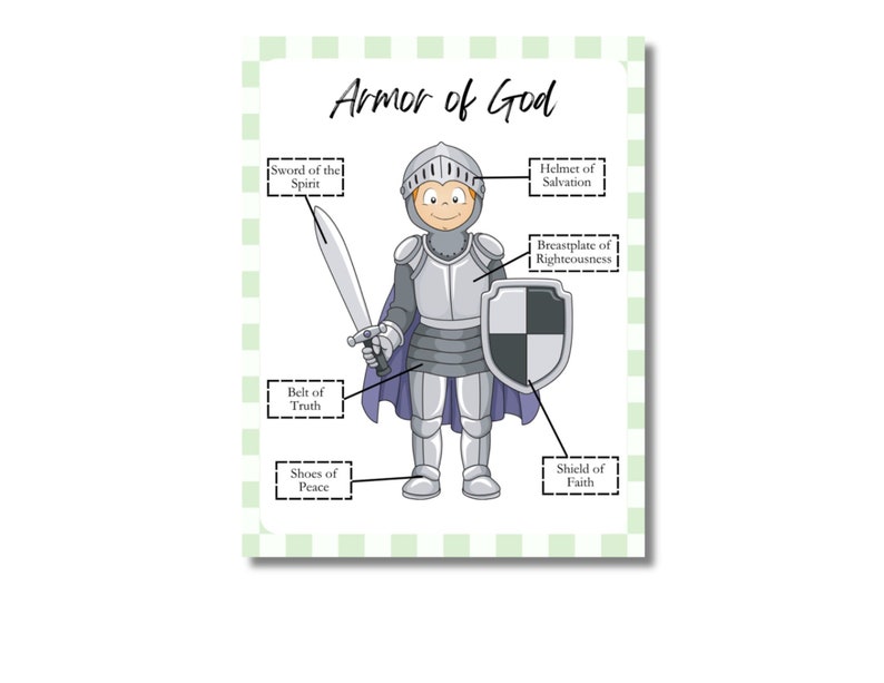 Armor of God Bible Activity, Sunday School Activity, Bible Printable ...