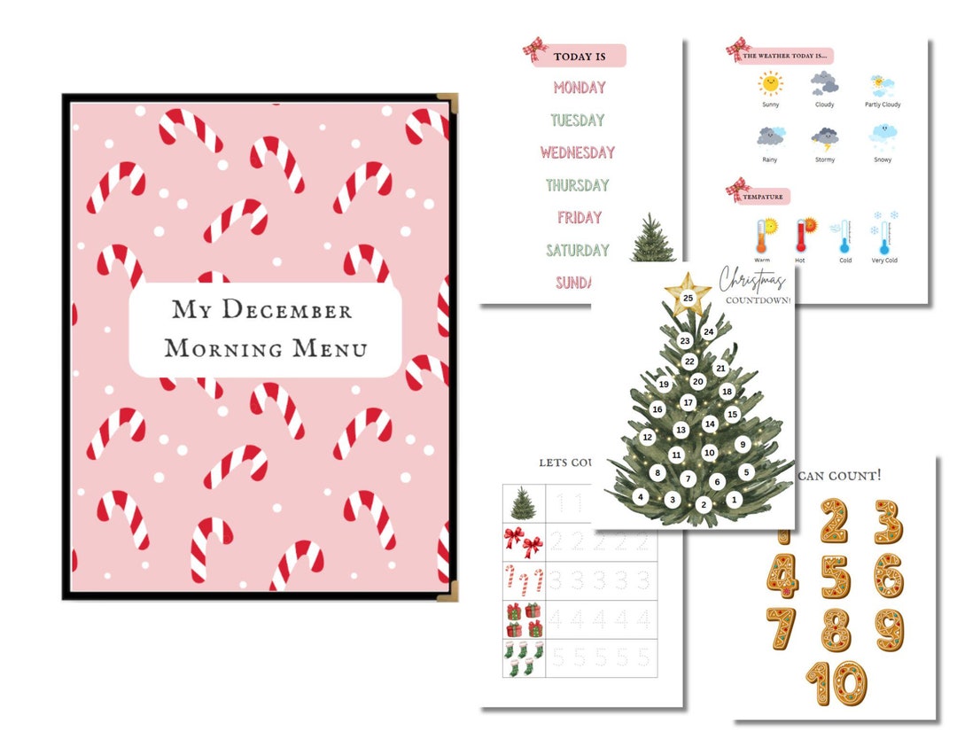 Christmas Morning Menu | Preschool | Homeschool Morning Menu | Morning ...