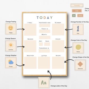 Morning Board, Homeschool Calendar, Weather Chart, Kids Daily Calendar ...