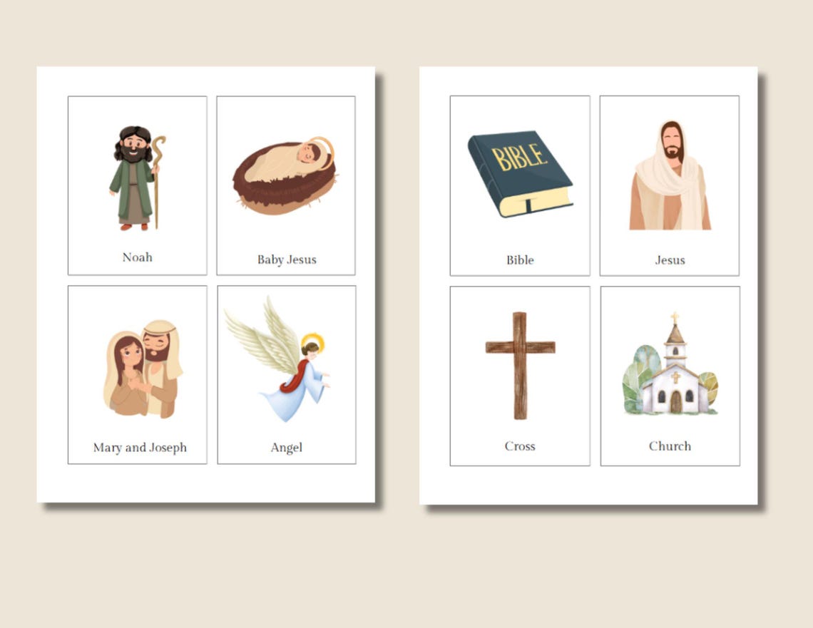 Kids Bible Flashcards Printable, Bible Flashcards, Bible Cards ...