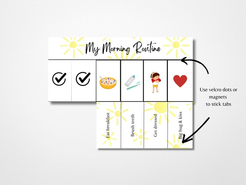 Boys Morning & Evening Routine Chart Planning Toddler Bedtime - Etsy