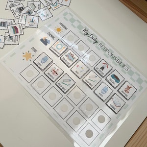 Kids Daily Responsibilities Chart, Printable Daily Routine, Chore Chart ...