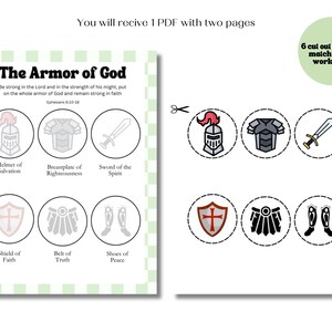 Armor of God Bible Activity, Sunday School Activity, Bible Printable ...