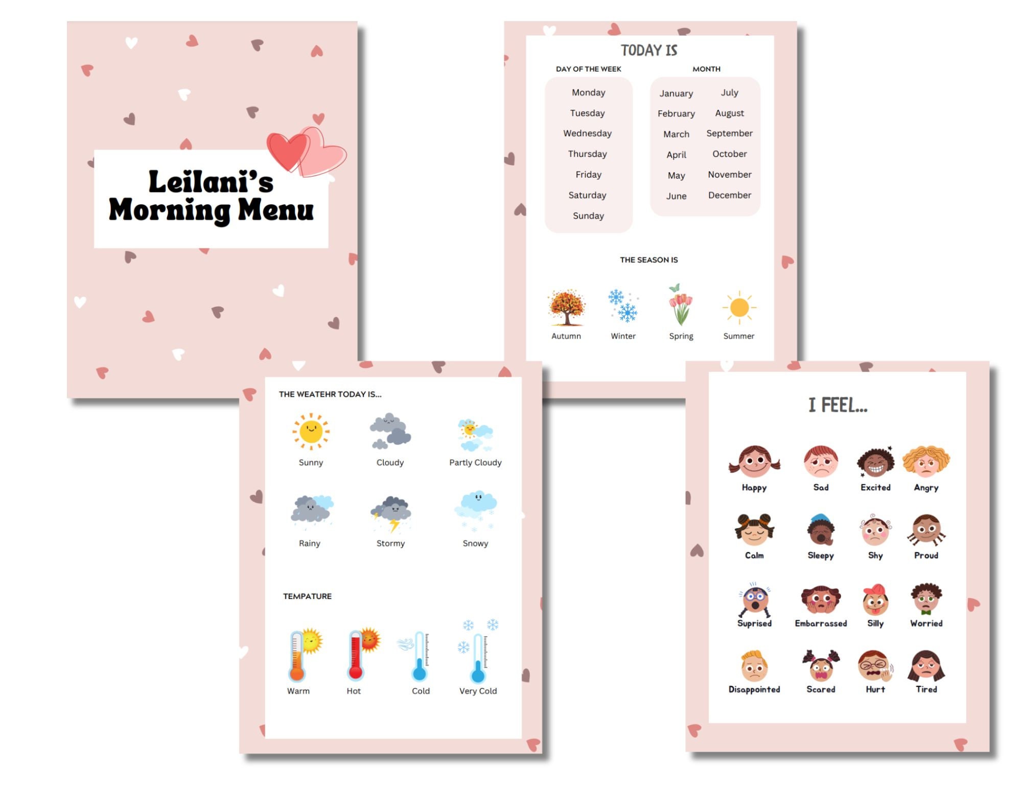 Valentine's Morning Menu | Preschool | Homeschool Morning Menu ...