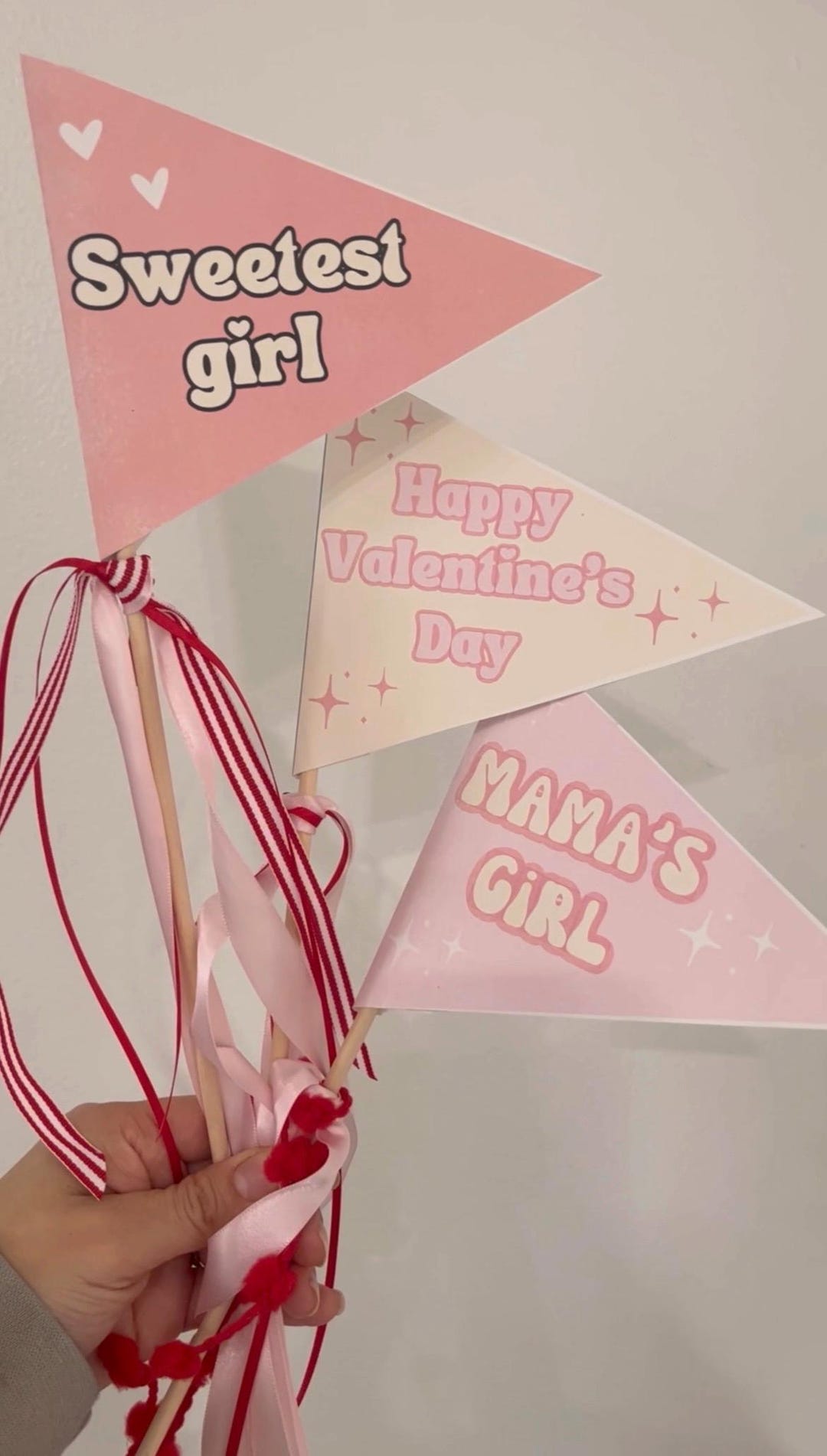 Valentine's Day Pennant Flags, Flag Printable for Kids, Valentine's Day ...