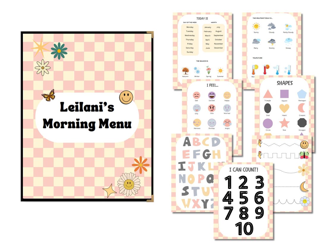 Retro Morning Menu | Preschool | Homeschool Morning Menu | Morning ...