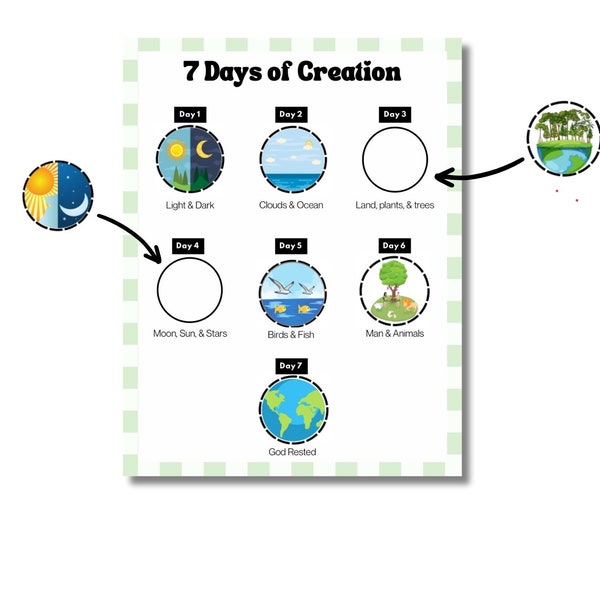 7 Days Creation Craft - Etsy