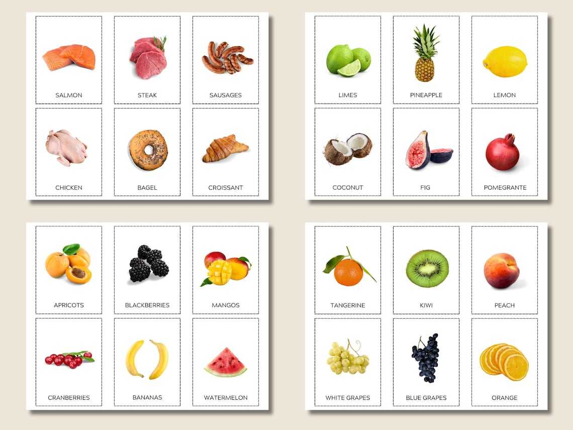 54 Grocery Store Flashcards, Kids Grocery Store List, Grocery Shopping ...