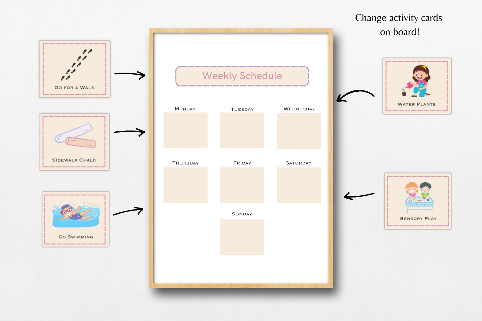 Kids Weekly Planner, Custom Weekly Kids Calendar, Visual Schedule for ...