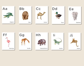 Printable Alphabet Flash Cards, Classroom Decor, Toddlers Preschool ...