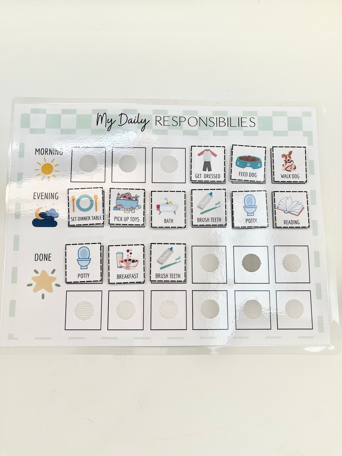 Kids Daily Responsibilities Chart, Printable Daily Routine, Chore Chart ...
