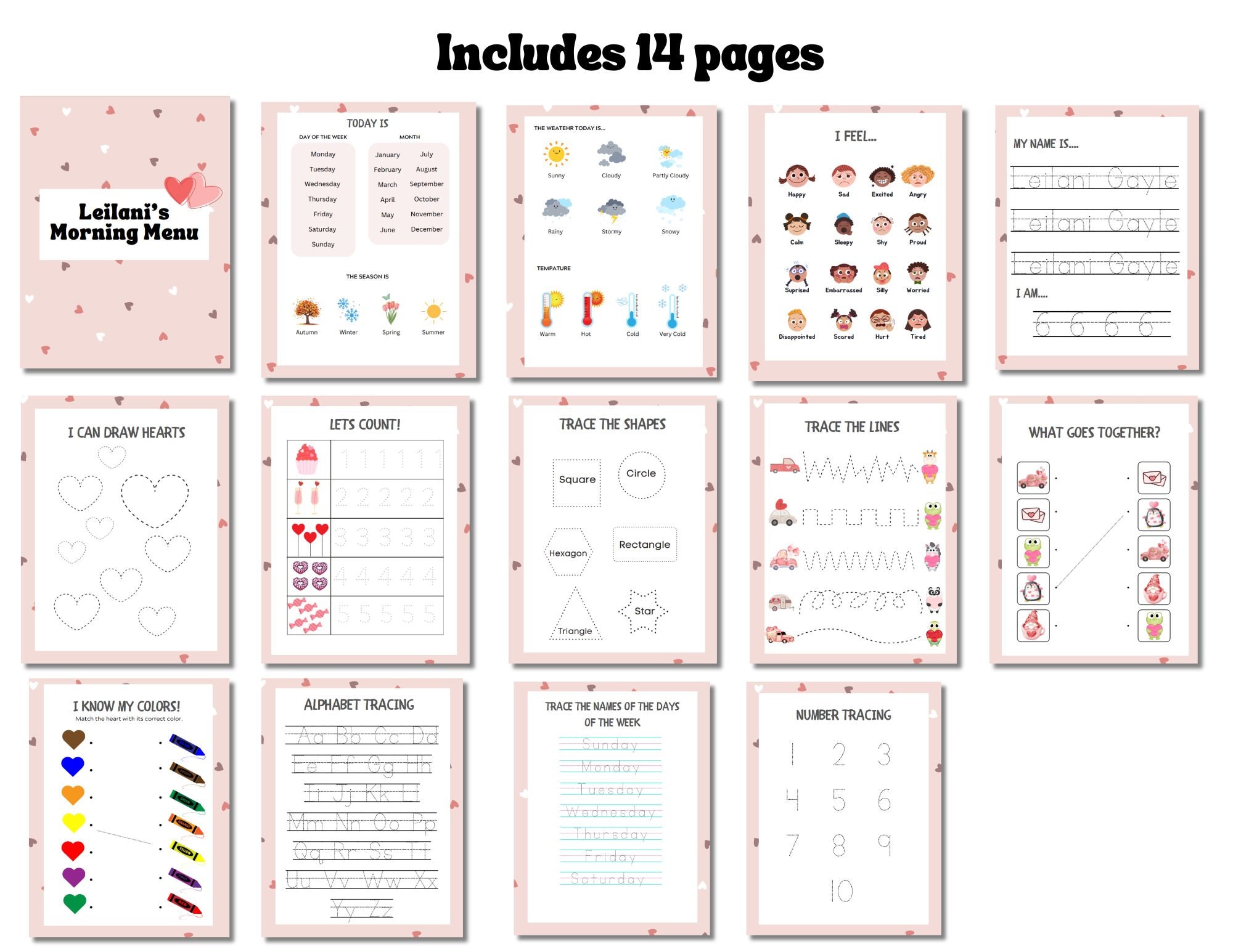 Valentine's Morning Menu | Preschool | Homeschool Morning Menu ...