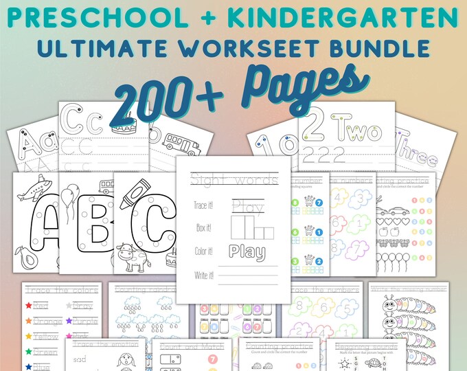 200+ Preschool and Kindergarten Workbook | Activity Worksheets ...