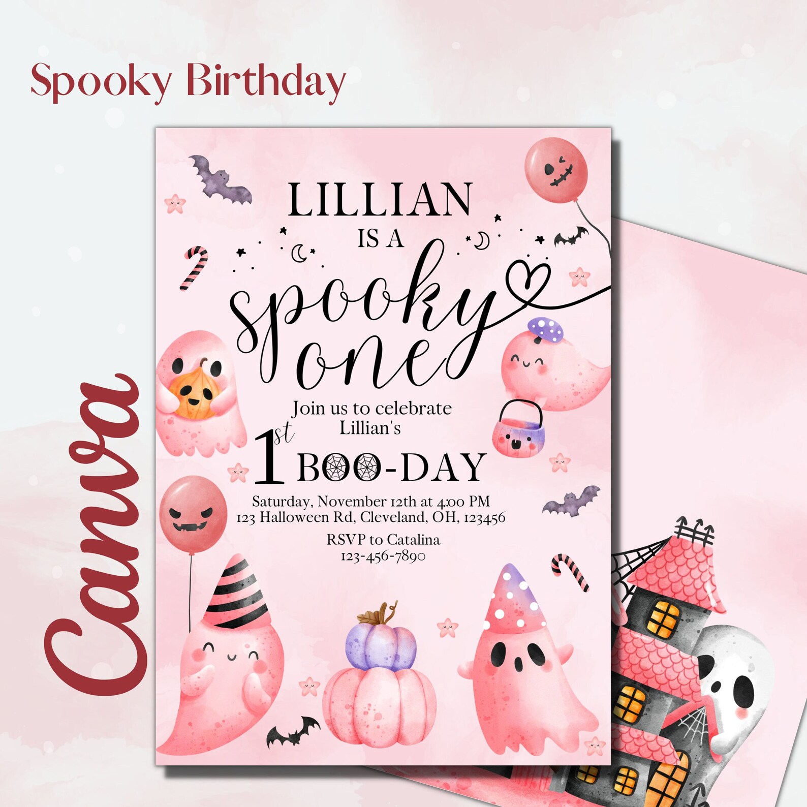 Spooky One Halloween Birthday Invitation 1st Birthday - Etsy
