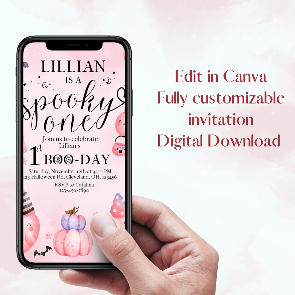 Spooky One Halloween Birthday Invitation 1st Birthday - Etsy