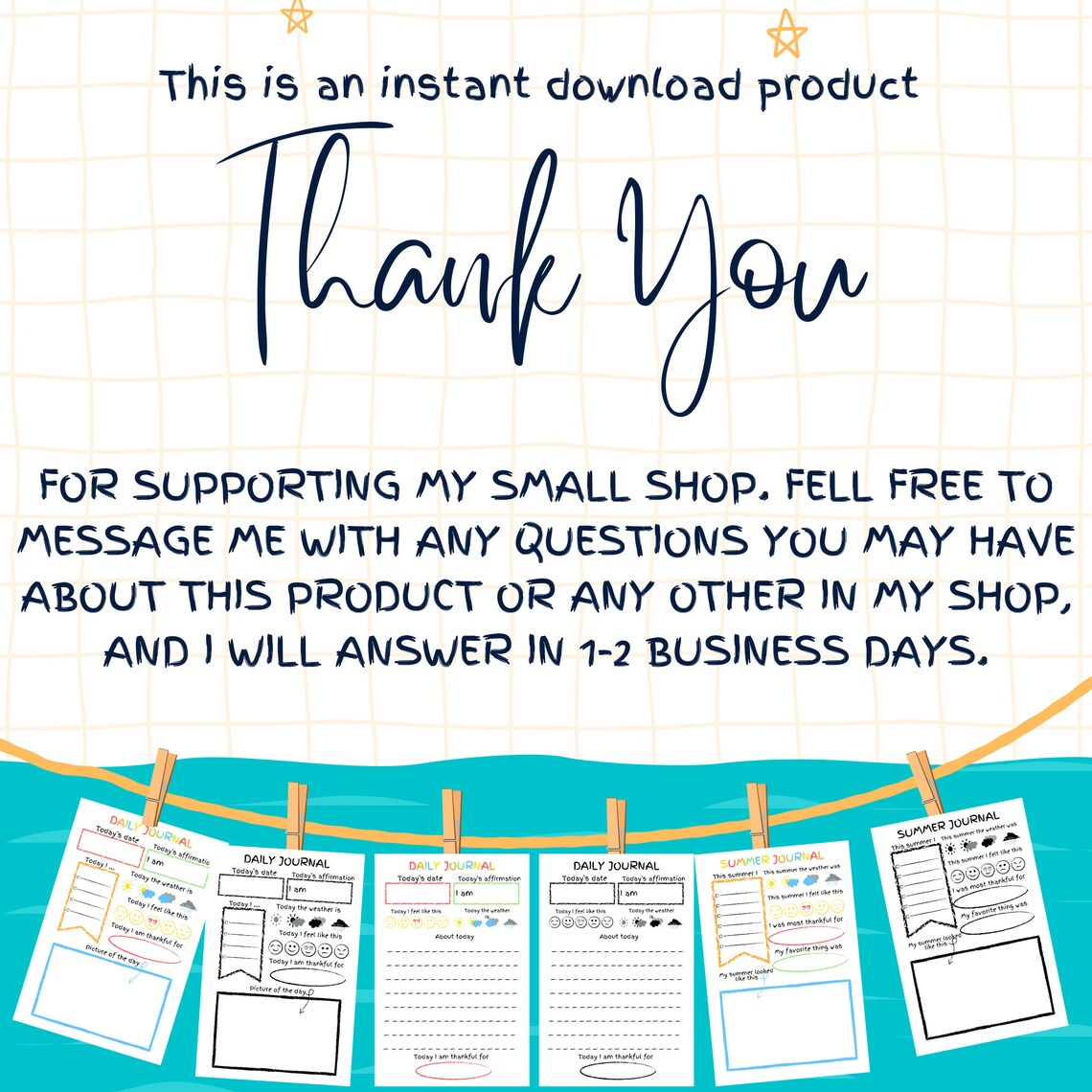 My Summer Journal Printable PDF Daily Journal and Diary - Etsy