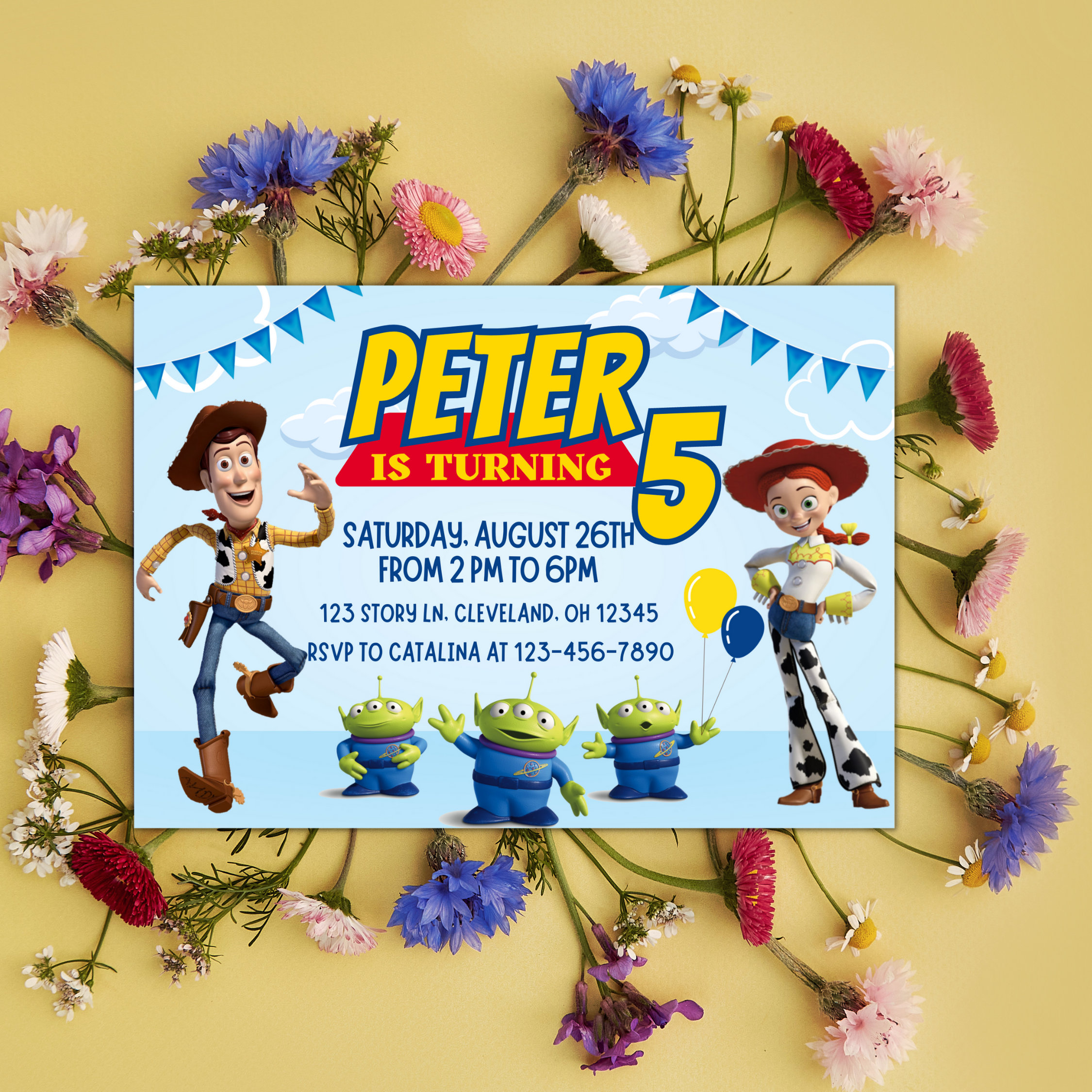 Toy Story Birthday Invitation Template Editable Digital Kids Party ...