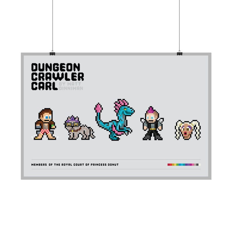 Dungeon Crawler Carl Poster, Pixel Art, Retro Gamer Decor - Etsy