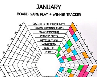 Board Game Winner Tracker - Etsy