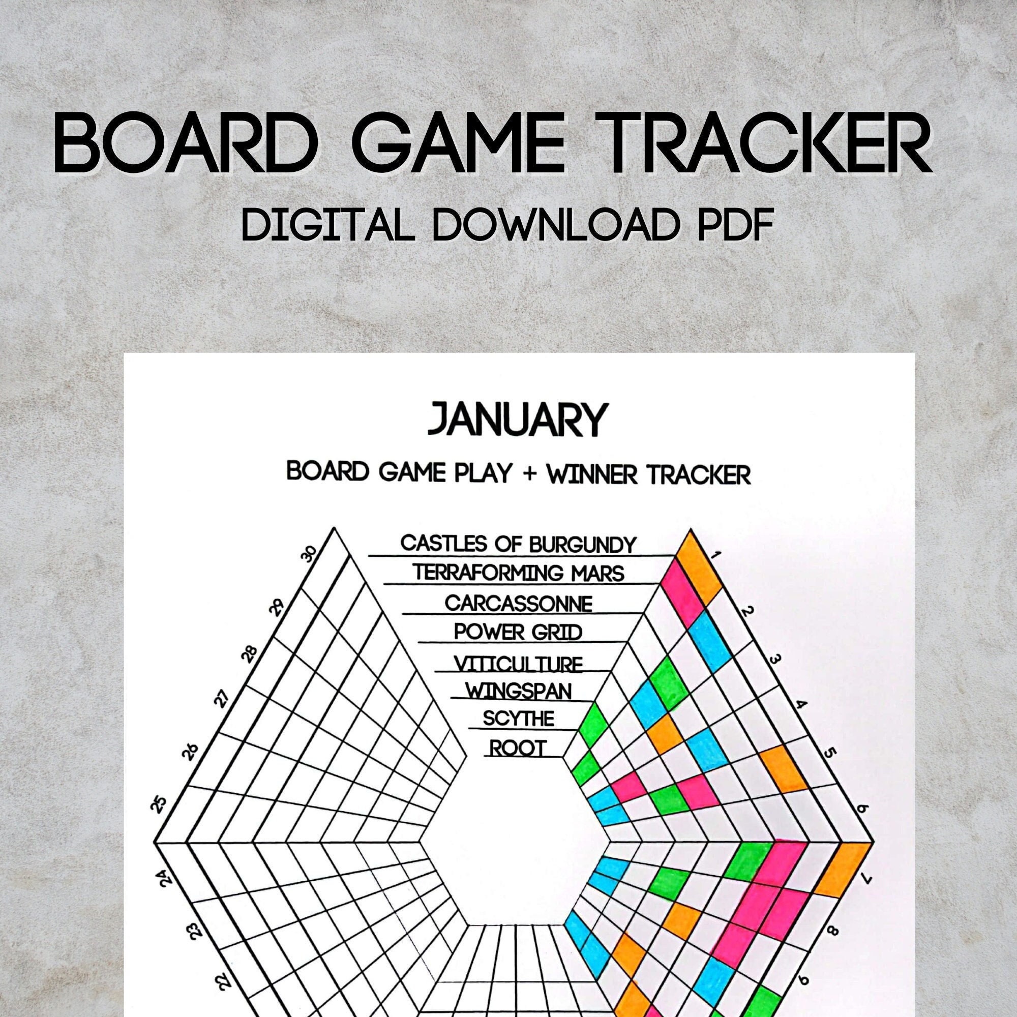 Hexagon Habit Tracker Digital Download Instant Access - Etsy