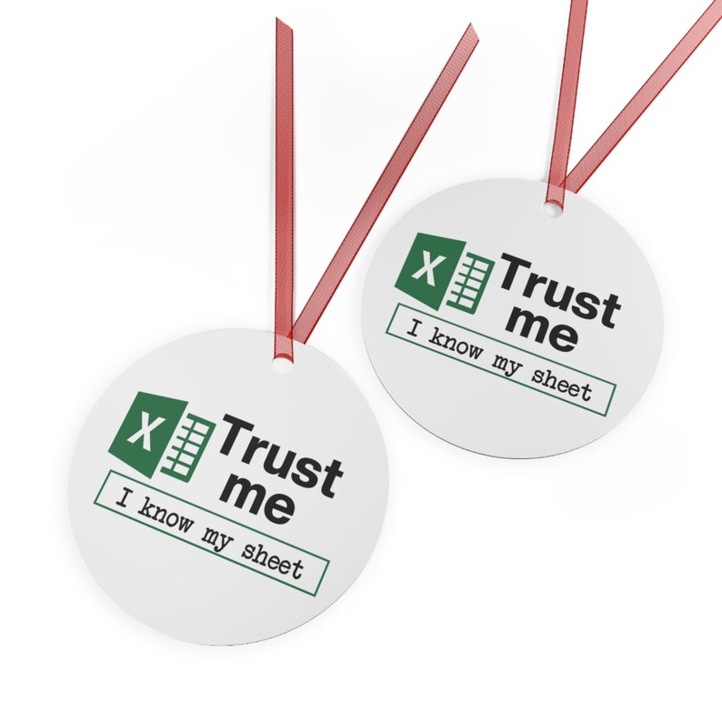 Excel I Know My Sheet Ornament FREE SHIPPING Excel Ornament, Coworker ...
